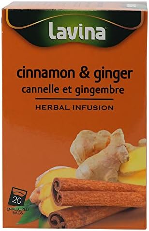 Lavina Cinnamon and Ginger Herbal Infusion 20s Enveloped Bags (2g x 20 ...