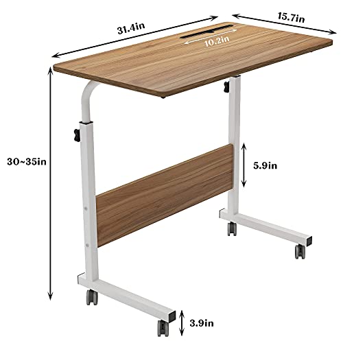 SogesHome 31.5 inch Adjustable Mobile Bed Table Portable Laptop ...
