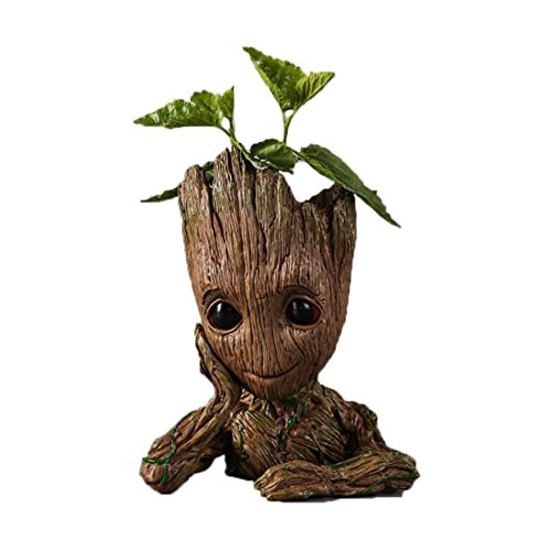 PERTTY Baby Groot Flowerpot,Baby Groot Planter Cute Model Toy Pen Pot ...