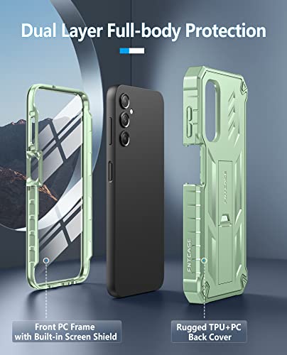 FNTCASE for Samsung Galaxy A14-5G Case: Dual-Layer Protective Textured Shockproof Rugged TPU ...