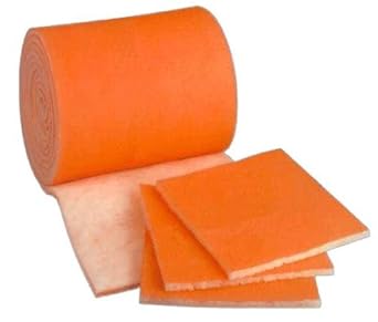 HVAC / Air Filter Media Roll, Orange / White MERV8 Polyester Media with ...
