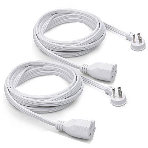 Single Outlet Extension Cord (12 Feet - 2 Pack - White) | Pricepulse