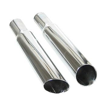 Amazon.com: TAIL PIPES, CHROME, TAPERED, W/BAFFLES: Automotive