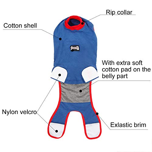 FOREYY Dog Professional Recovery Suit Abdominal Wound Protector Puppy ...