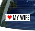 Amazon.com: Graphics and More I Love Heart My Wife Window Bumper ...