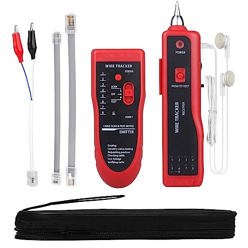 MOOCCI Cable Tracer Ethernet Network Cable Tester RJ45 RJ11 - Wire ...