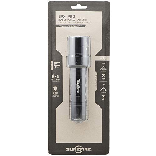 SureFire 6PX Pro 600 Lumen Tactical EDC Flashlight Bundle with 4x Extra ...