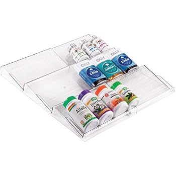 Amazon.com: mDesign Plastic Adjustable/Expandable Vitamin Rack Drawer ...