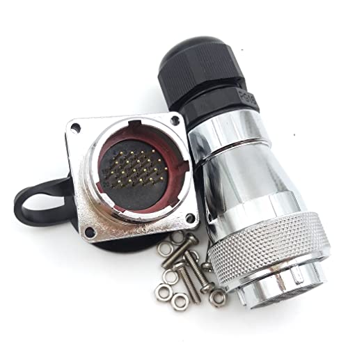 FORTTAR WF28 20 pin Waterproof Connector,28mm IP67 20 Wire awg 18 Power Cable Aviation ...