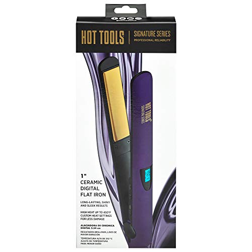 Hot Tools Pro Signature Ceramic Digital Hair Flat Iron | Silky, Smooth ...