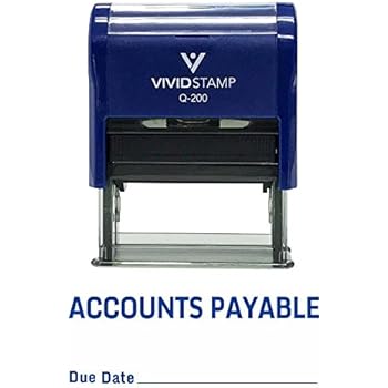 Amazon.com : ACCOUNTS PAYABLE Self Inking Rubber Stamp (Blue Ink ...