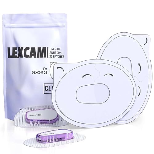 Lexcam – Dexcom G6 Adhesive Patch (30-Pack) – Waterproof, Transparent ...