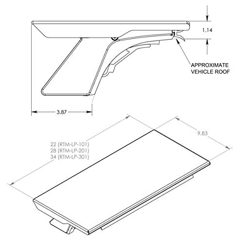 Acari Drill-Free Roof Mount 22" Low Profile Mount - F-150, F-250, Chevy ...