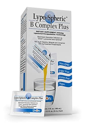 LivOn Laboratories Lypo-Spheric B Complex Plus – 30 Packets – 195 mg B ...