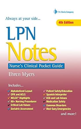 Lpn Notes Nurses Clinical Pocket Guide New 2020