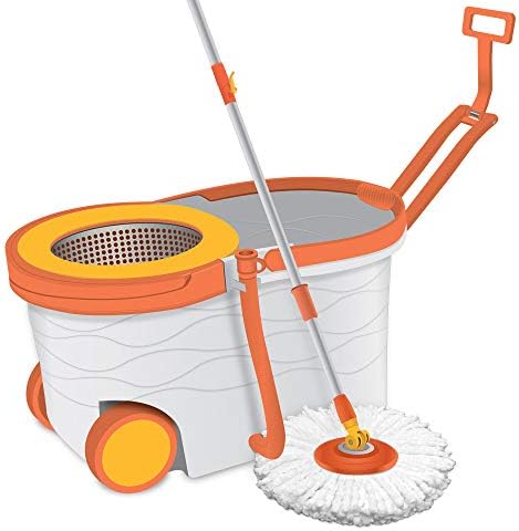 KRESS Kleen Cyclone Spin Mop and Bucket Set, 8170_Orange, Orange price ...