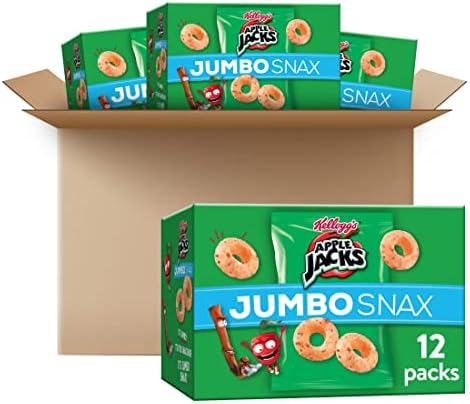 Kellogg's Apple Jacks Jumbo Snax Cereal Snacks, Lunch Snacks, Original ...