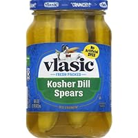 Amazon.com : Vlasic Kosher Dill Spear Pickles 16 oz : Grocery & Gourmet ...