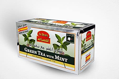 سعر AL DIAFA Green Tea with Mint Sachets, 25 X 1.6g - Pack of 1 فى ...