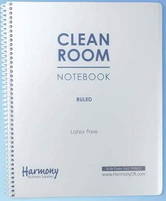 Amazon.com: Cleanroom Note Book, College Ruled, Side Spiral, Latex-Free ...