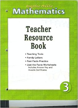 Houghton Mifflin Mathematics, Teacher Resource Book, 3rd Grade: 9780618100729: Amazon.com: Books