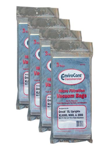 Buy 12 Oreck Commercial TYPE CC xl Filtration vacuum bags, Fits All XL7 ...