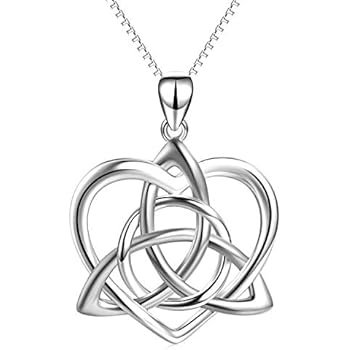 Amazon.com: DAOCHONG 925 Sterling Silver Good Luck Irish Celtic Knot Triangle Vintage Pendant ...