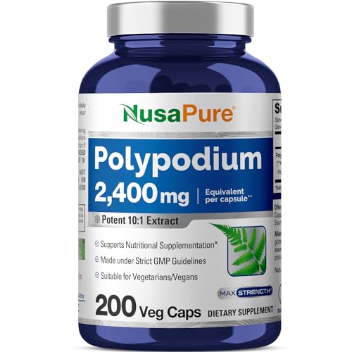 NusaPure Polypodium Leucotomos Extract 2400mg 200 Veggie Capsules ...
