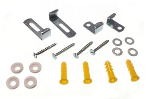 MIRROR CLIP SET ADJUSTABLE SET OF 4 WITH FIXINGS AND INSTRUCTIONS ( 1 ...