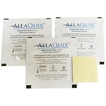 Amazon.com: (Pack of 3) AllaQuix Stop Bleeding Pad (LARGE 2-inch square ...