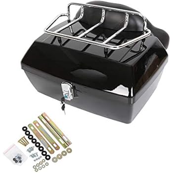 Amazon.com: Motorcycle Trunk Luggage Case Tail Box Rack Backrest ...