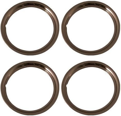 Set of 4 Stainless Steel 15 Inch Beauty Trim Rings with Metal Clip ...
