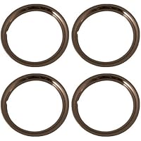 Set of 4 Stainless Steel 15 Inch Beauty Trim Rings with Metal Clip ...