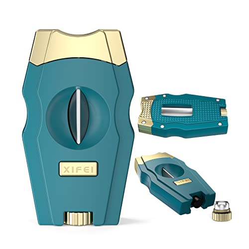 XIFEI Cigar Cutter, Stainless Steel V-Cut Cigar Cutter Built-in Cigar ...