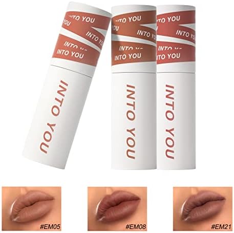INTO YOU 3Pcs Matte Lipstick Set Lip Mud, Waterproof Long Lasting ...