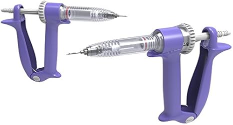 BBQ Gourmet Meat Injector Gun (Variable Dose & Tube-Fed) with 5 x 2.5 ...