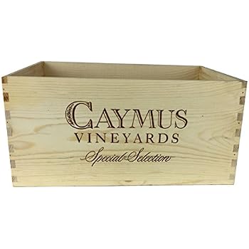 Amazon.com: Caymus Wine Crate - 6 Bottle Decorative Wooden Wine Box For ...