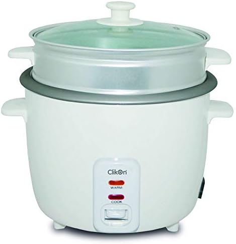 Clikon Rice Cooker With Steamer 2.8 Liter 1000 Watts - Ck2128-N, White ...