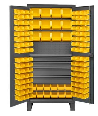Durham Mfg - Cabinets 12 Ga Hybrid Storage Cabinet With 120 Bins Sc ...