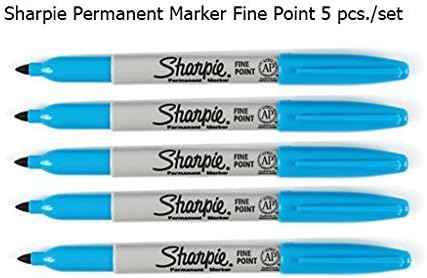 Amazon.com : Sharpie Fine-Tip Permanent Marker, 5 Pcs./Pack Turquoise ...