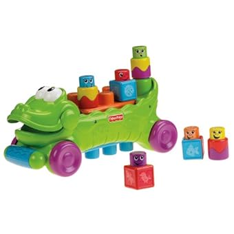 Fisher-Price Stack 'n Surprise Blocks Musical Croc Block Wagon - Epic ...