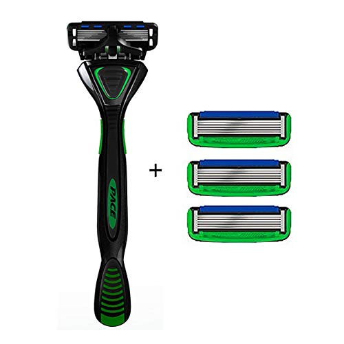 Dorco Pace 6 - Six Blade Razor System with Trimmer (1 Handle + 4 ...