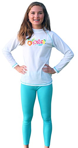 Sun Emporium 2-piece UV Sun Protective Long Sleeve Swim Shirt and ...