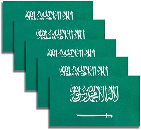 WXTWK 5 Pack Saudi Arabia Flag Decal - Saudi Arabian People Flags ...