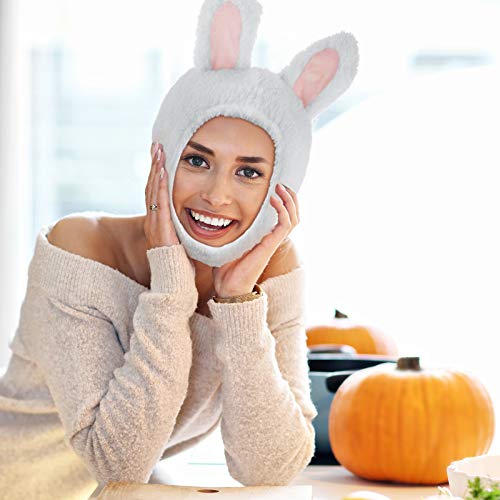 2 Pieces Bunny Hat and Frog Hat Plush Frog and Bunny Cap Comfortable ...