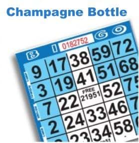 Amazon.com : 1 on Blue Champagne Bottle Pattern Bingo Paper Game Cards ...
