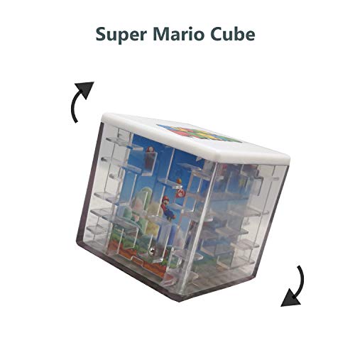 Toyart Mario Toy 3D Cube Maze Game Puzzle Box, Super Mario Bros Classic ...