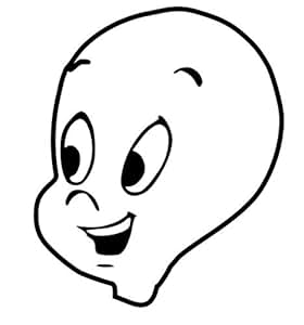 Amazon.com: UR Impressions Blk Outlined Casper Head Decal Vinyl Sticker ...