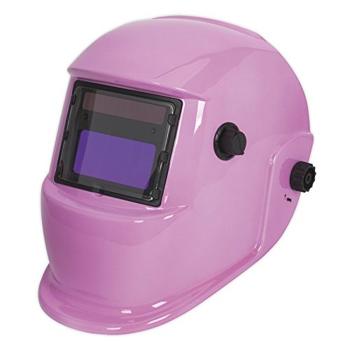 Sealey PWH598P Welding Helmet Auto Darkening Shade 9-13-Pink, Pink ...