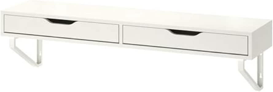 Amazon.com: IKEA Ekby Alex/Ekby Lerberg Shelf with Drawer White 990.476 ...